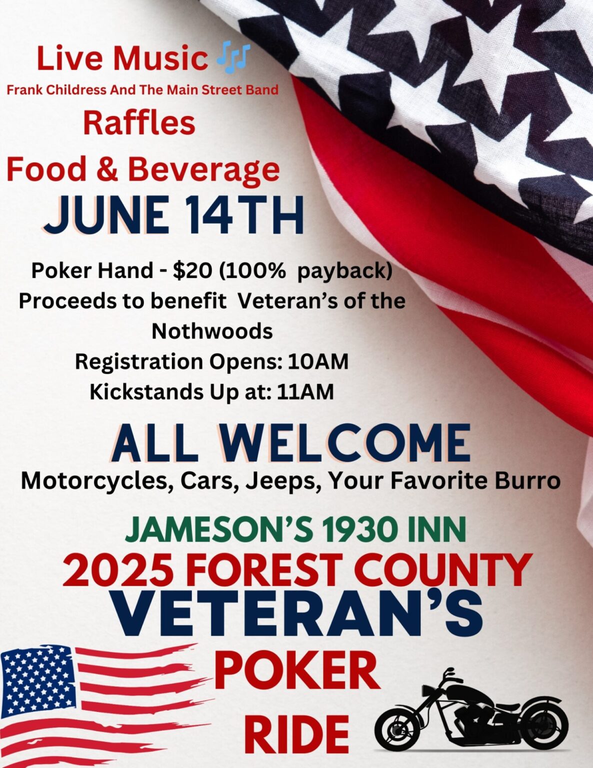 2nd Annual Forest County Veterans Poker Ride - Northwoods Veterans ...